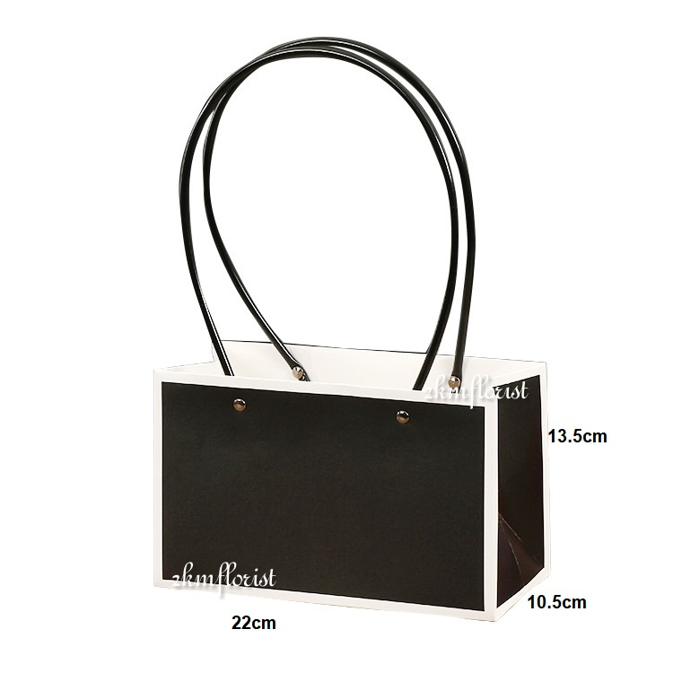 MACAROON TOTE BAG Rectangular Shaped Flower Paper Chain Handle Doorgift ...