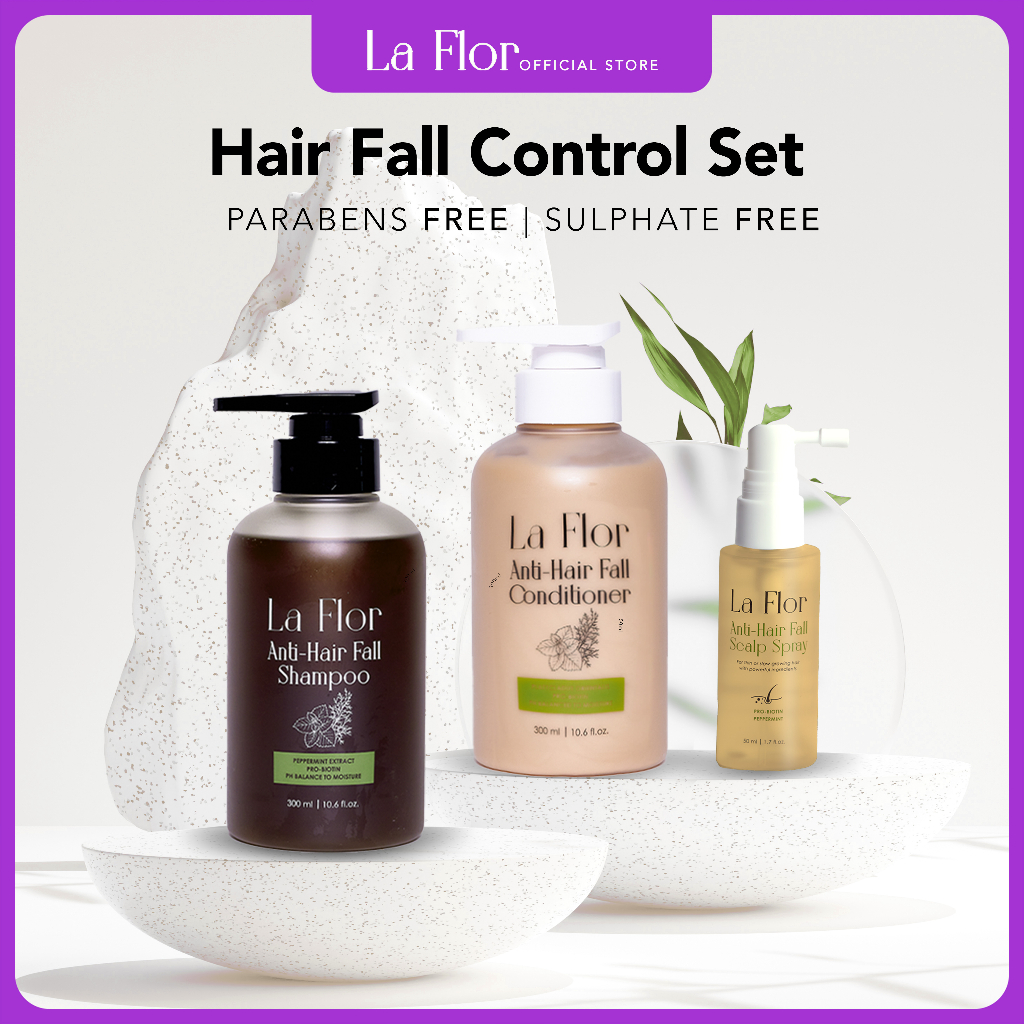 La Flor Anti Hair Fall Anti Hair loss Rambut gugur BUNDLE SET | Shopee ...