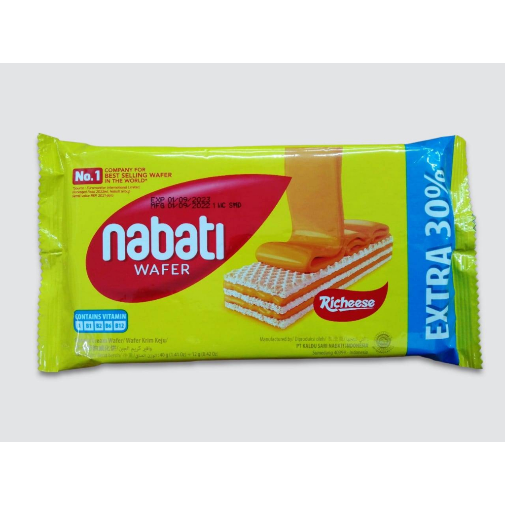 NABATI RICHEESE CHEESE CREAM/ CHOCOLATE WAFER 45/40G ( EXTRA 30% ...