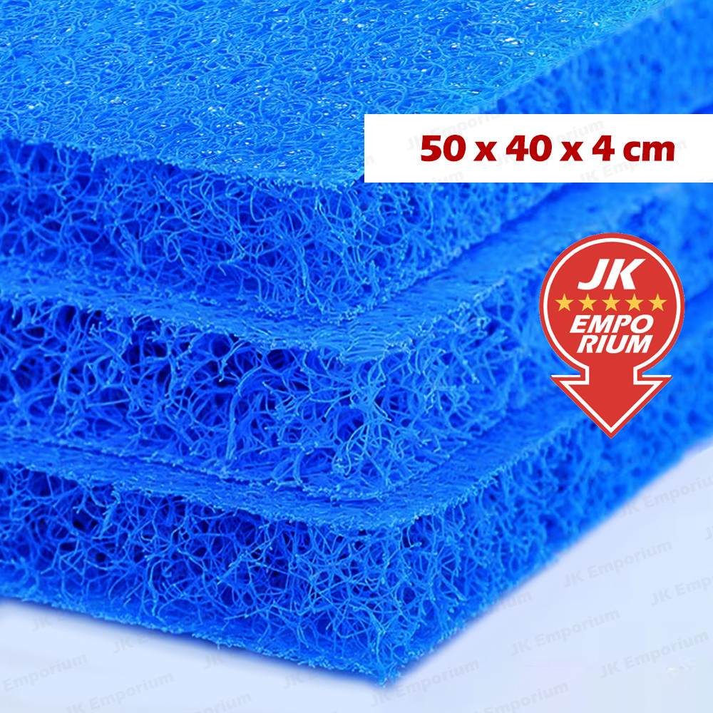 50cm Fish Pond Hard Bio Filter Mat Blue Media Koi Tank Sponge Span ...