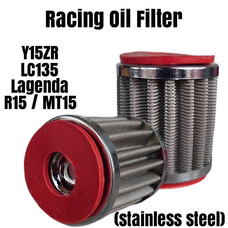 Racing Oil Filter Y15 MT15 R15 Lc Lagenda Y15ZR Ysuku Stainless steel ...