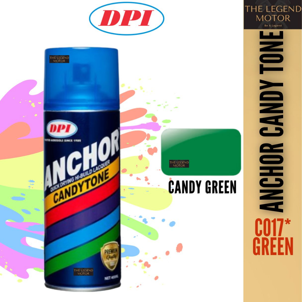 ANCHOR C017* C017 Candy Green Candy Hijau Candy Tone Can Spray Paint ...