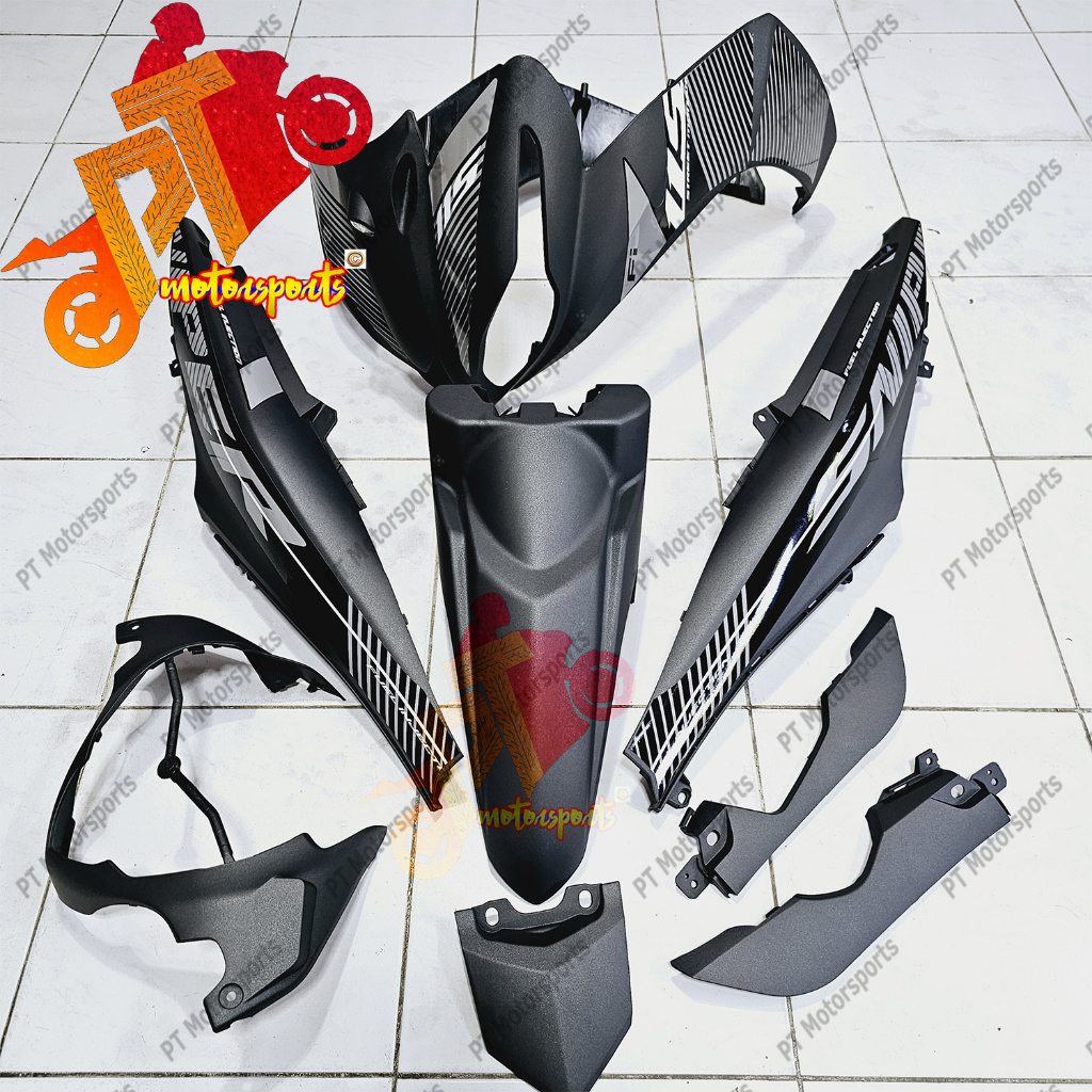 Yamaha Lagenda 115Fi 115 FI SRL 115FI Cover Set Black Hitam Matt Black ...