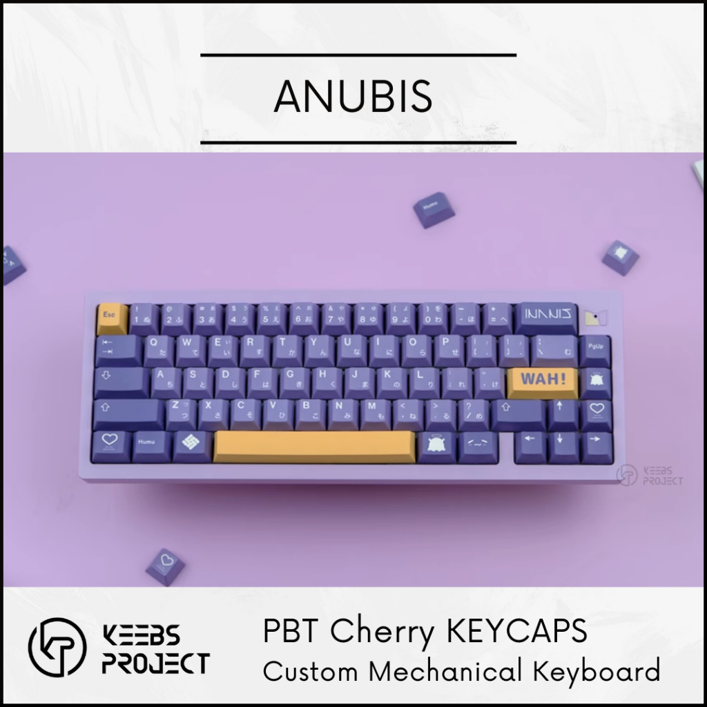 [𝐑𝐄𝐀𝐃𝐘 𝐒𝐓𝐎𝐂𝐊] Anubis Purple PBT keycaps | 129 keys | Dye-Sub | Purple ...