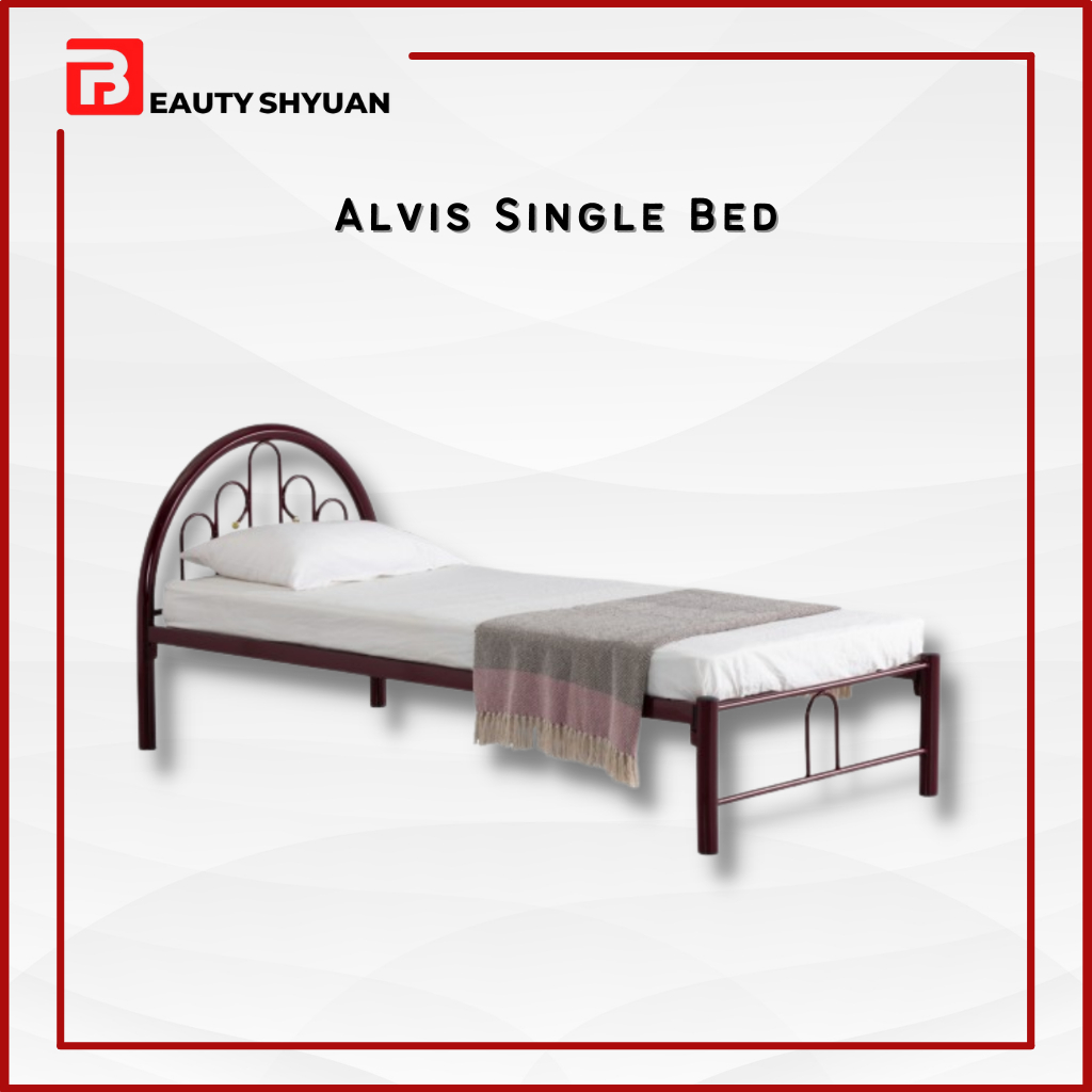 ALVIS Metal Single Bed Frame Single Metal Single Bedframe Katil Besi ...