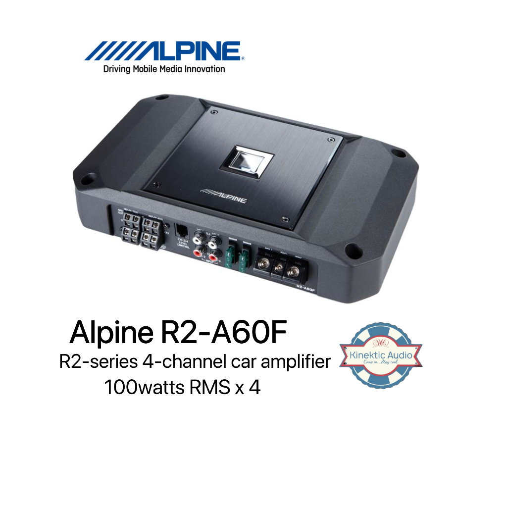 Alpine R2-A60F - R2-Series 4-channel car amplifier — 100 watts RMS x 4 ...
