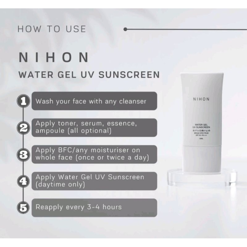 Water Gel Sunblock SPF50 with Freegift NIHON 10ml ORIGINAL 100% ...