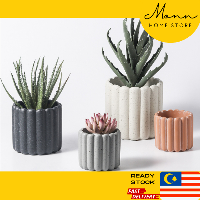 [READY STOCK] MONN Tiramisu Minimalist Modern Ceramic Pot for Plants ...