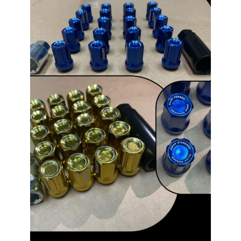 20pcs heavy duty wheel nut lock sport rim m12x1.5 proton perodua toyota ...