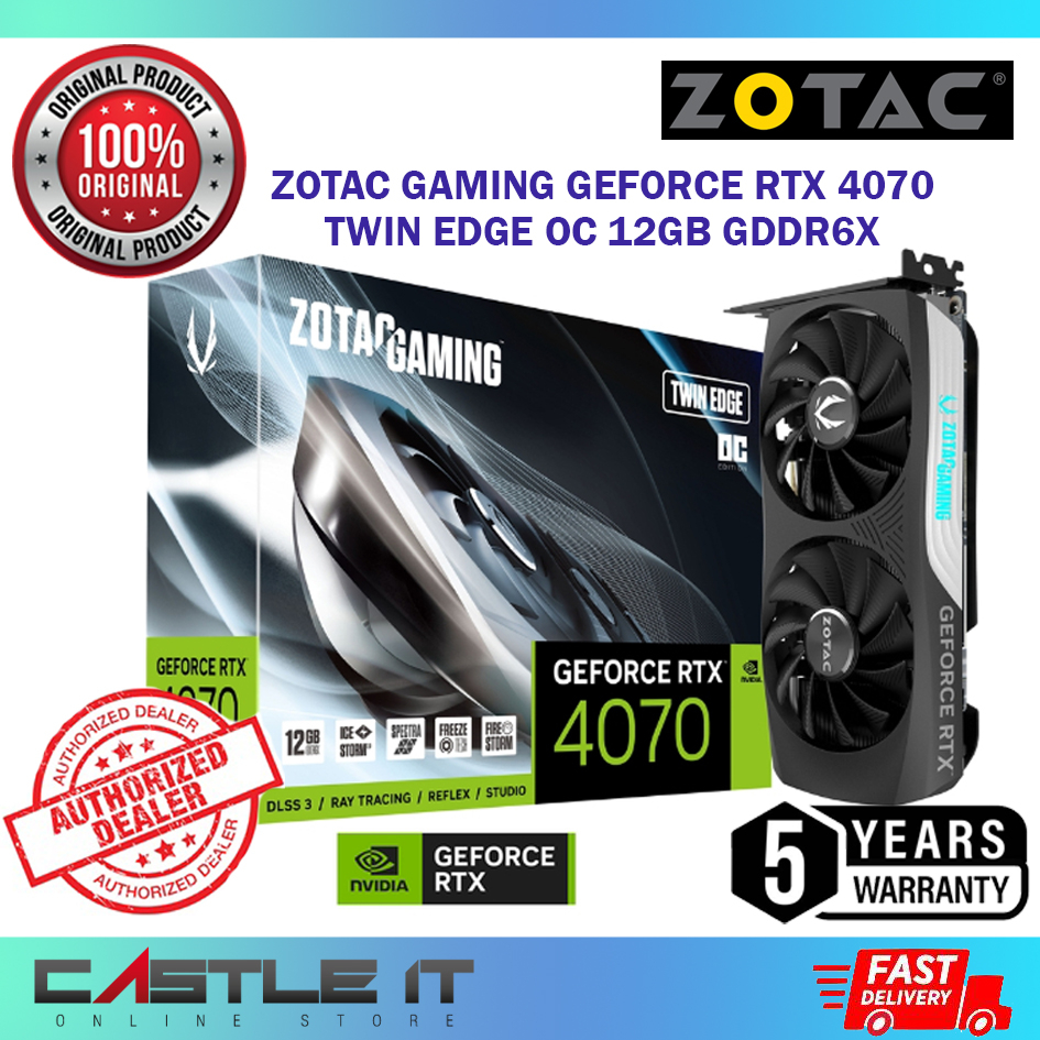 Zotac RTX 4070 Twin Edge OC 12GB GDDR6X NVIDIA GAMING GeForce RTX4070 ...