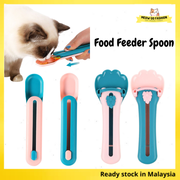 Pet Feeder Spoon Cat Strip Squeeze Spoons Multifunctional Cat Feeding ...