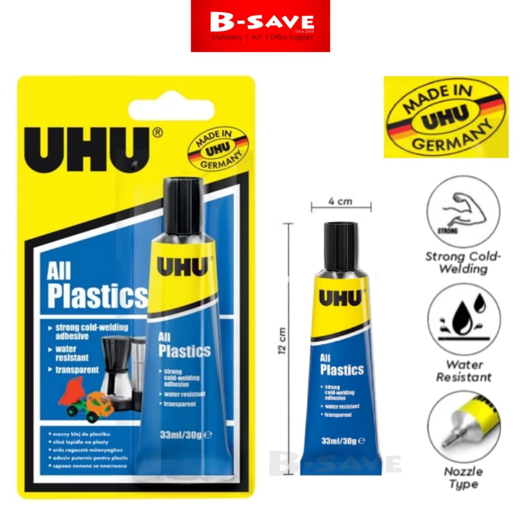 UHU All Plastic Glue 33ml Plastik Gam | Shopee Malaysia