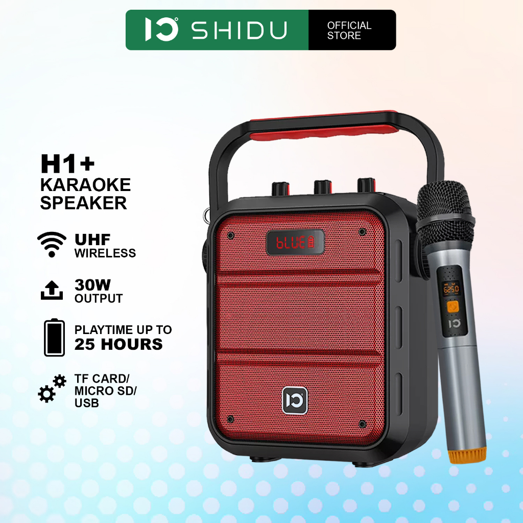 SHIDU H1-Plus Portable Speaker for Karaoke | Bluetooth Bass Speker ...