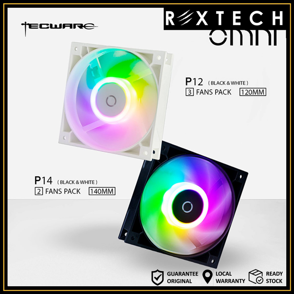 TECWARE OMNI P12 / P14 Fan Pack [Black / White] | Shopee Malaysia
