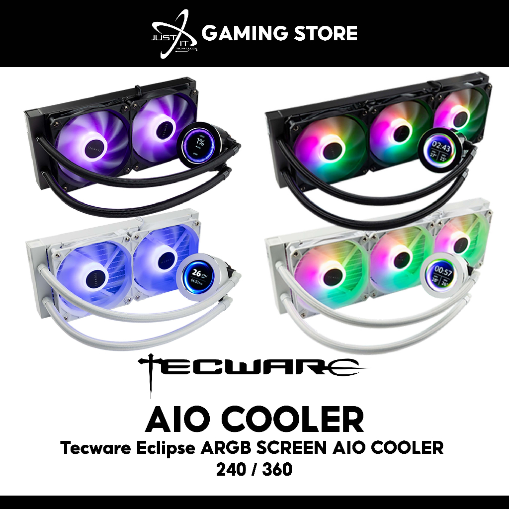 Tecware Eclipse Mirage 120 240 360 Argb Aio Cooler Black White