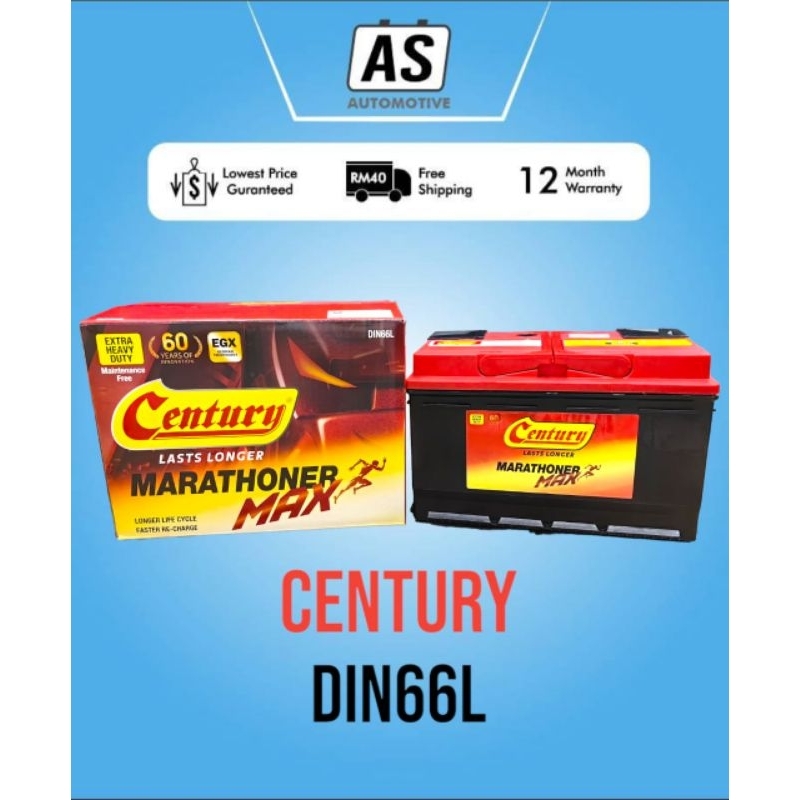 DIN66 (MF) | DIN66L-LN3- Battery CENTURY Car Battery - Bateri Kereta ...