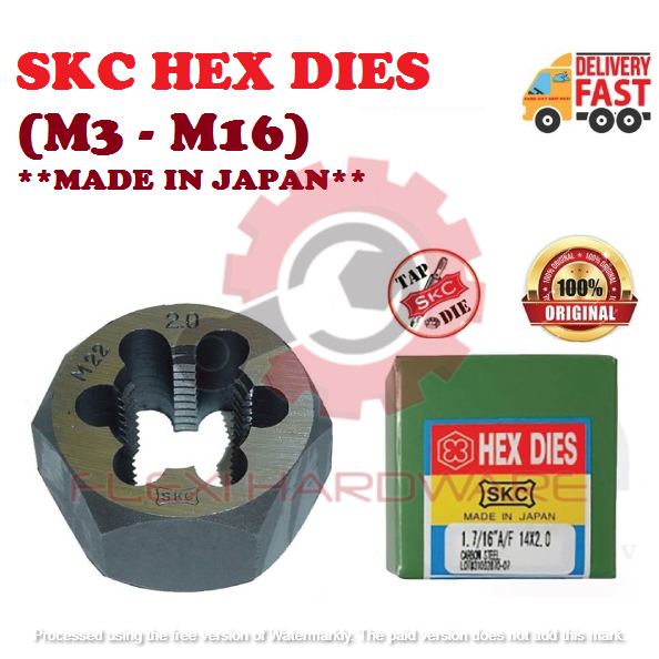 *MADE IN JAPAN* SKC SOLID HEXAGON DIES THREAD CARBON STEEL 839 THREAD MAKER OUTER THREAD ...
