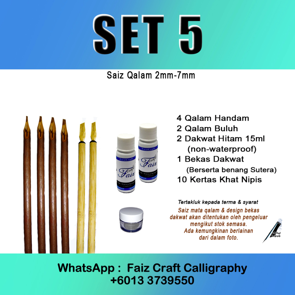SET 5 ALATAN KHAT TRADISIONAL PEN DAKWAT CELUP | Shopee Malaysia