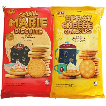 LEE BISCUITS (SMALL MARIE BISCUITS 135G / SPRAY CHEESE CRACKERS 110G ...