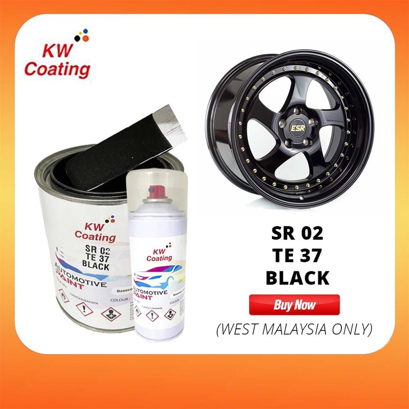 SR02 TE37 black Volk Racing Sport Rim rim paint spray SR02 TE37 Black Sport Rim paint spray Rim ...