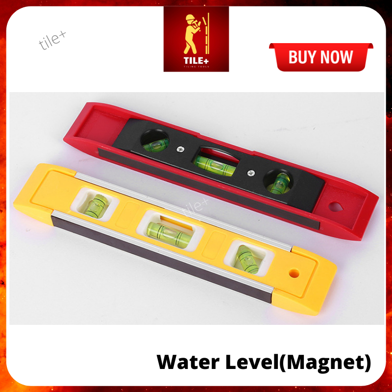 Tile+ Mini Magnetic Leveling Spirit Ruler Level Measuring Penimbang Air ...