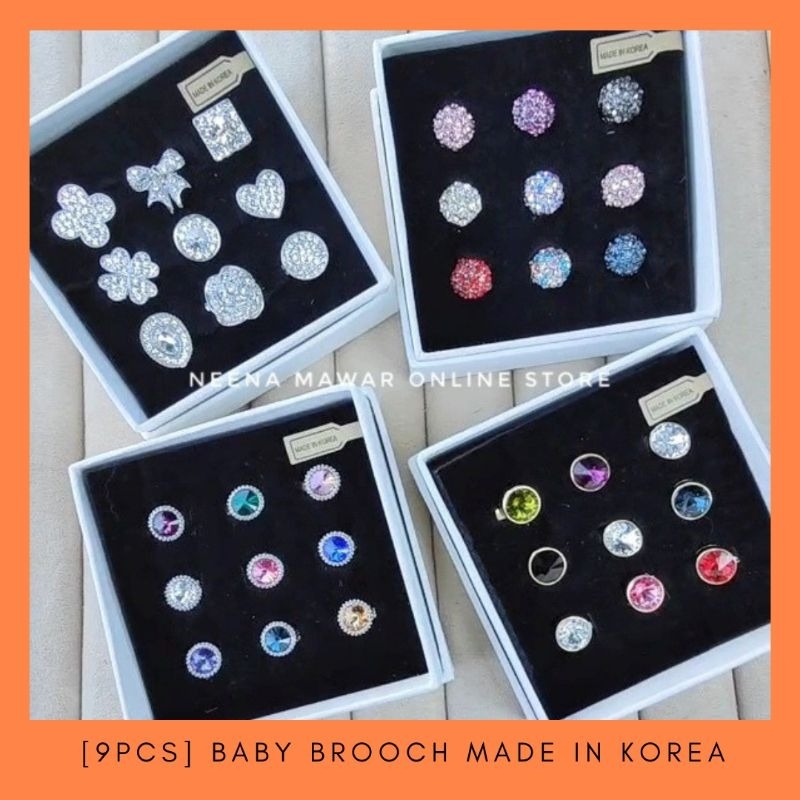 🇰🇷🇰🇷 [9PC] Baby Brooch Pin Tudung Dagu made in KOREA | Shopee Malaysia