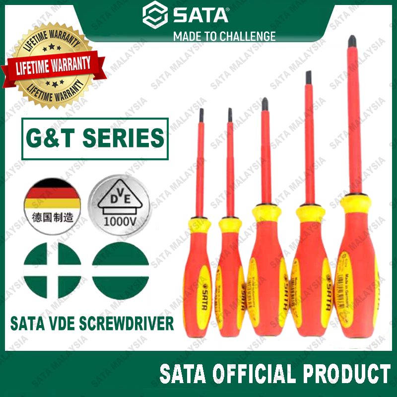 SATA VDE Screwdriver T-series & G-Series 1000V Electrician Screwdriver ...