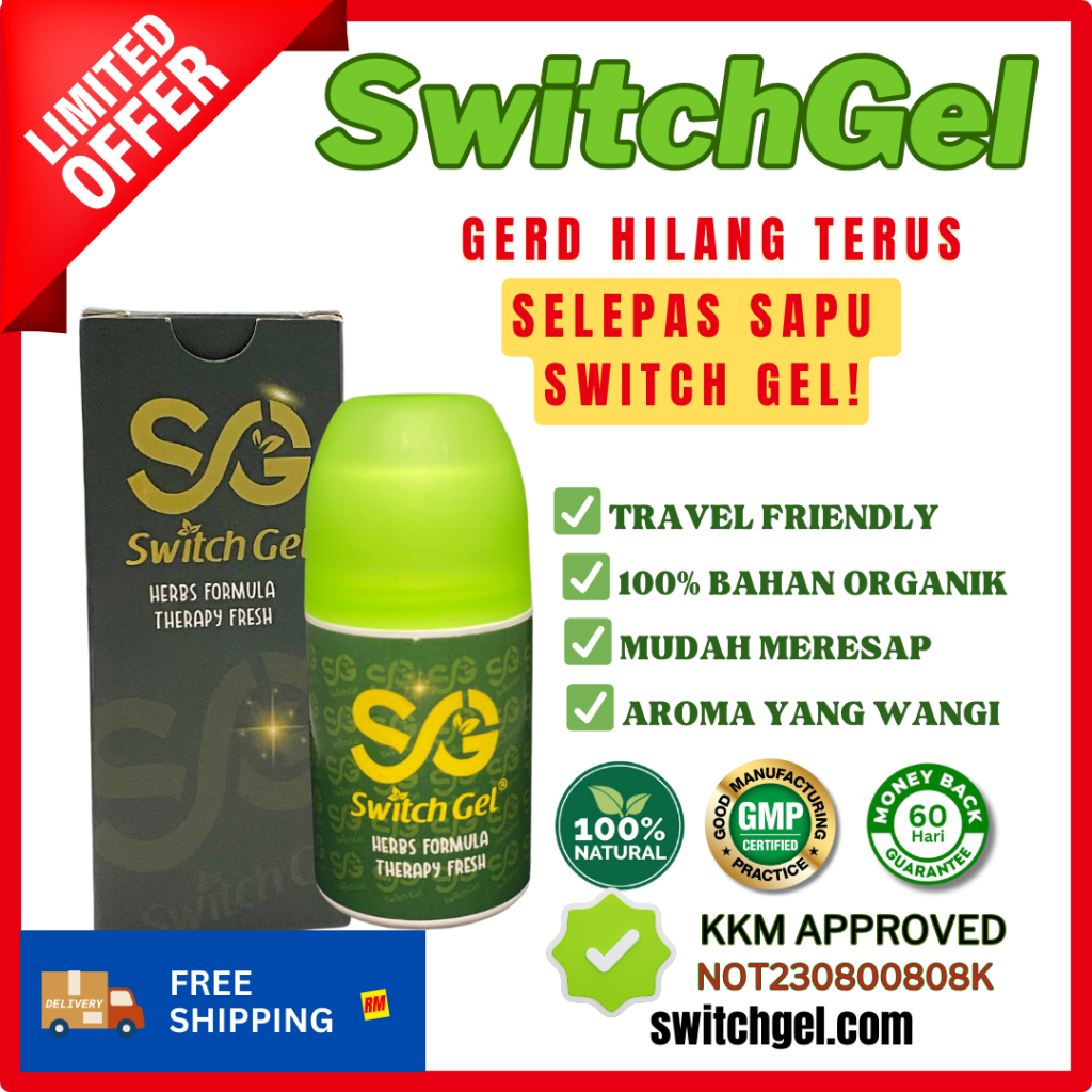 UBAT GERD SWITCH GEL Original Ubat Gastrik Pedih Ulu Hati Buang Angin ...