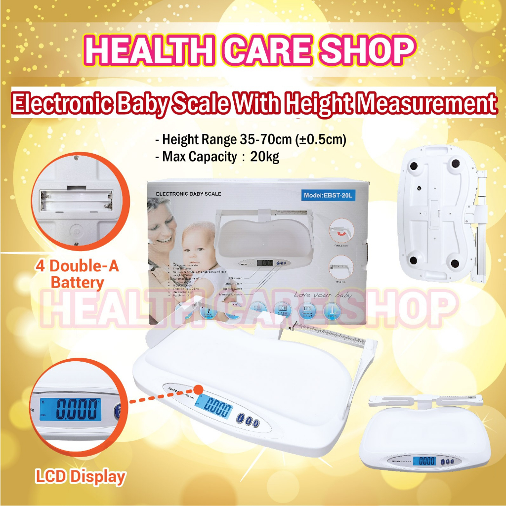Electronic Baby Scale With Height Measurement (EBST-20L) / Digital Baby ...