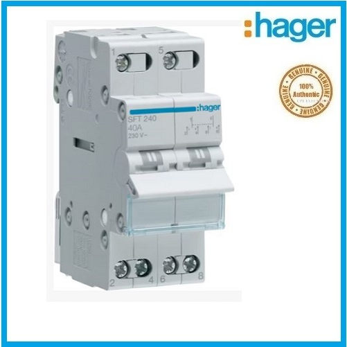 HAGER SFT240 40A 2P CHANGEOVER SWITCH 2 POLE | Shopee Malaysia