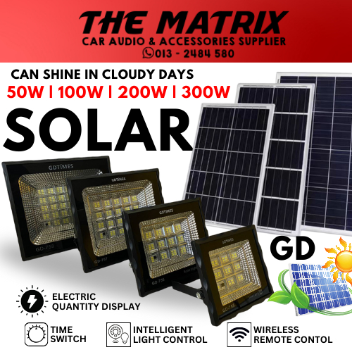 GD Solar Light Outdoor Lighting 300watt Solar Spotlight IP67 Waterproof ...
