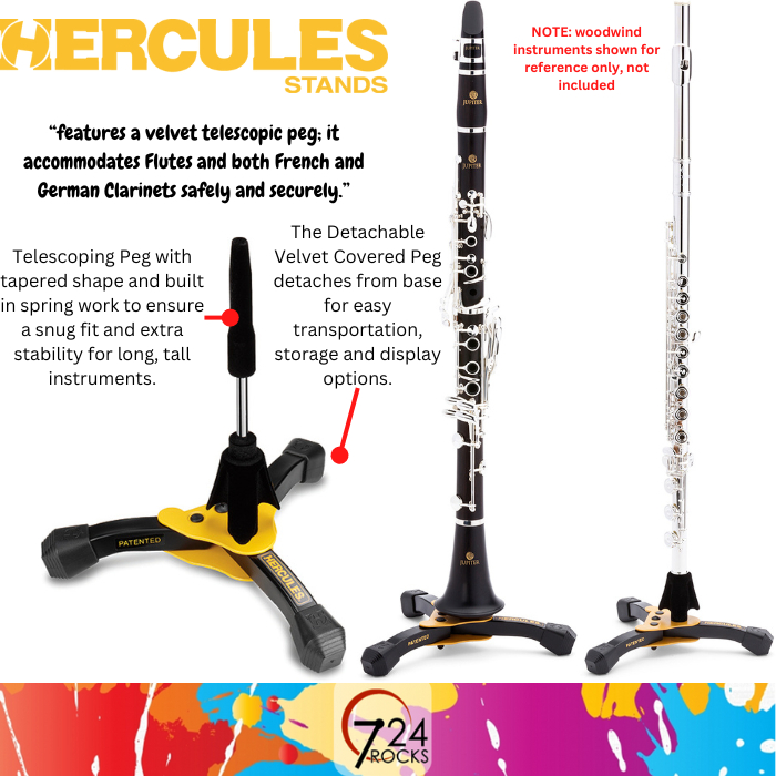 HERCULES stand Hercules DS640BB Flute/Clarinet Stand HERCULES Flute ...