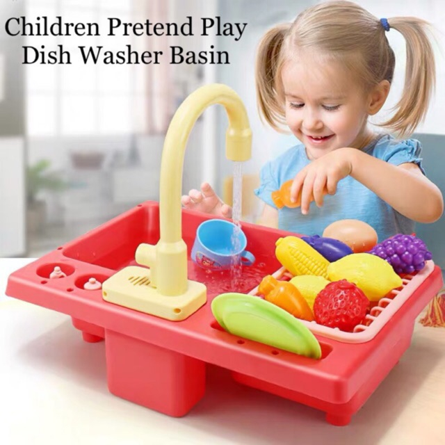 Kids Pretend Play Washing Basin Dish Washer Toy Washing Hand Hygiene ...