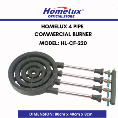 HOMELUX 4 PIPE COMMERCIAL BURNER GAS STOVE BURNER High Quality Cast ...