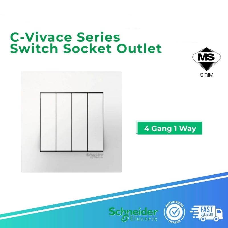 SCHNEIDER VIVACE CLIPSAL 13A/15A/1 GANG 20A/1 GANG BELL | Shopee Malaysia