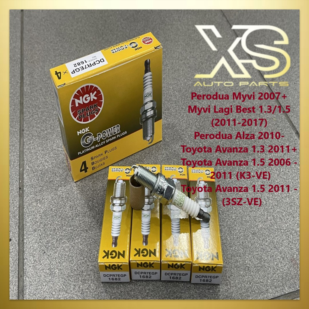(100% ORIGINAL) NGK 1682 G-Power Platinum Alloy Spark Plugs For Myvi ...