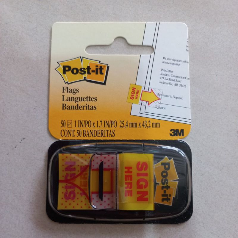 Stock Clearance - 3M POST IT FLAG (Sign Here) 680-9 Sticker (50sheets) | Shopee Malaysia