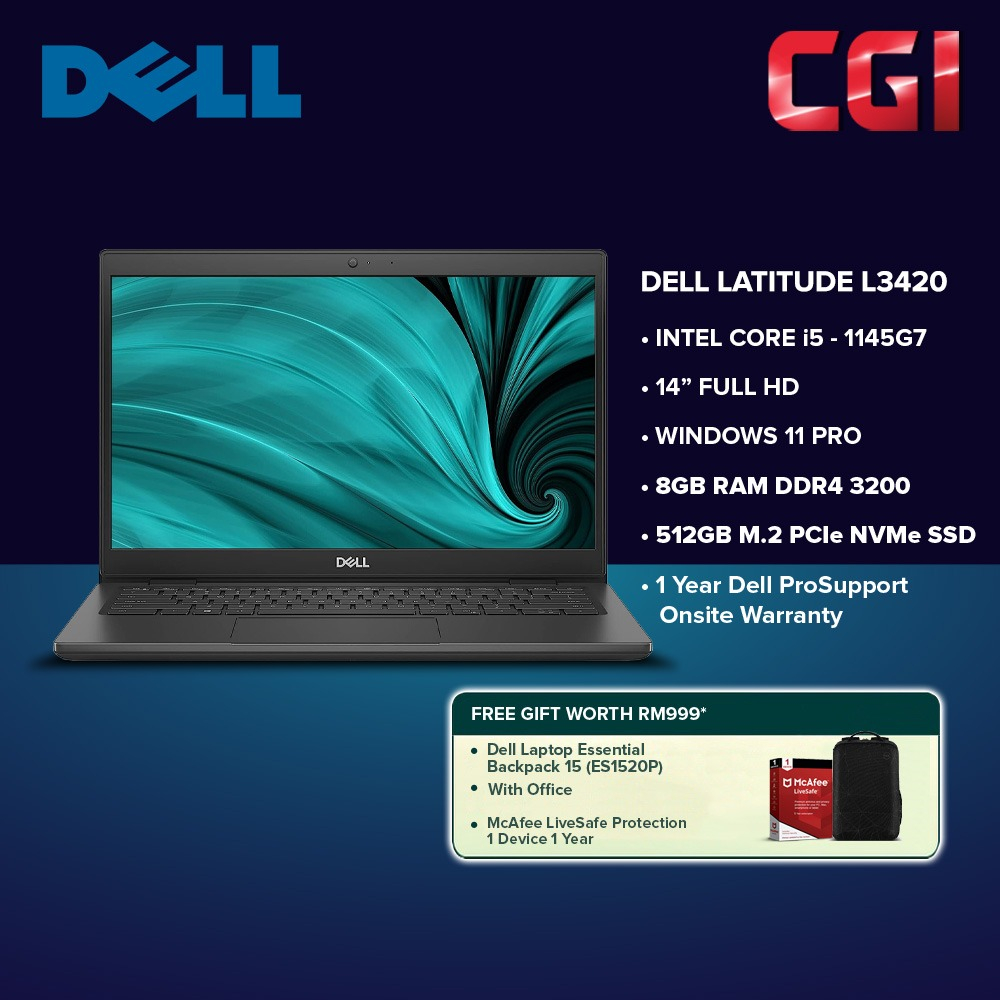 Dell Latitude 14" L3420 i5-1145G7 8GB 512GB FHD Win11Pro With Office 1 ...