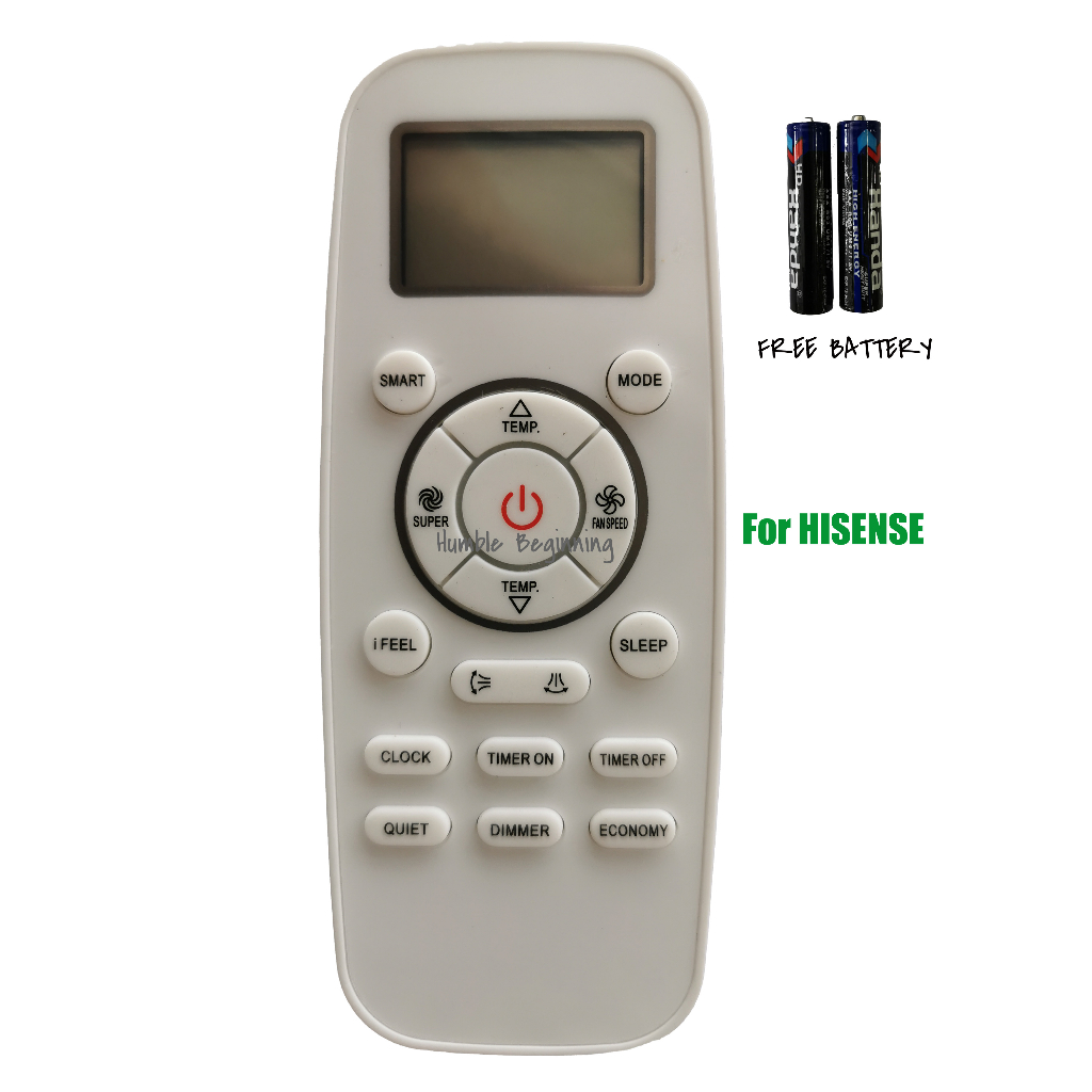 HISENSE INVERTER AIR CONDITIONER REMOTE CONTROL | Shopee Malaysia