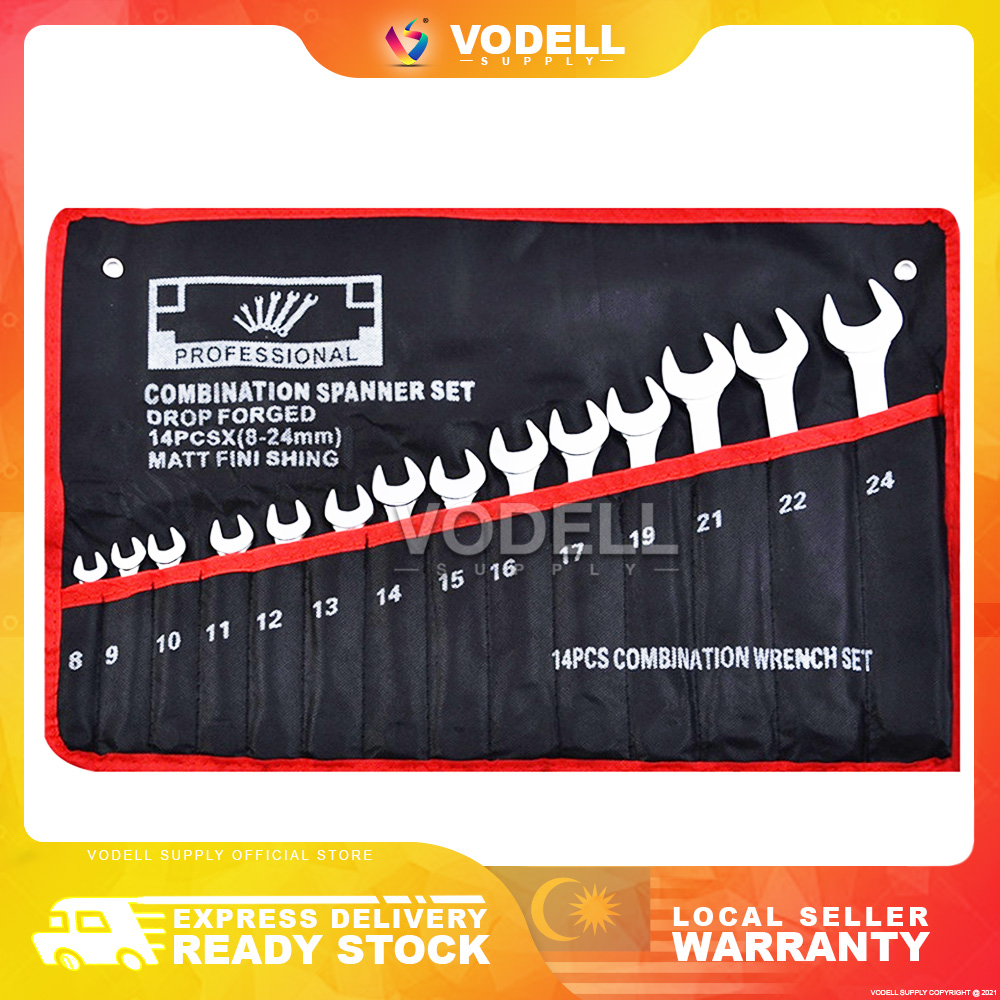 Professional 14pcs 8-24mm Combination Wrench Spanner Car Repair Box Set ...