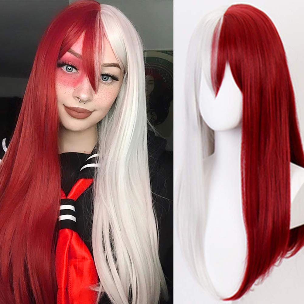 My Hero Academia - Shoto Todoroki (Long) Half Red Half White Wig ...