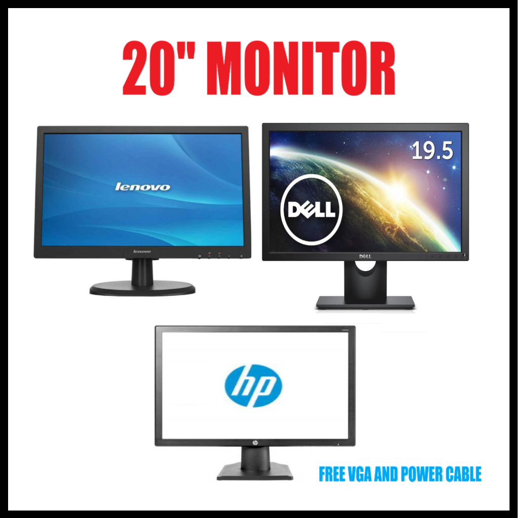 20" MONITOR (DELL/LENOVO/HP) | Shopee Malaysia
