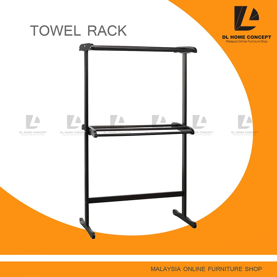 DL Home Concept Solid Wood Double Towel Rack/Rak Tuala Kayu | Penyidai ...