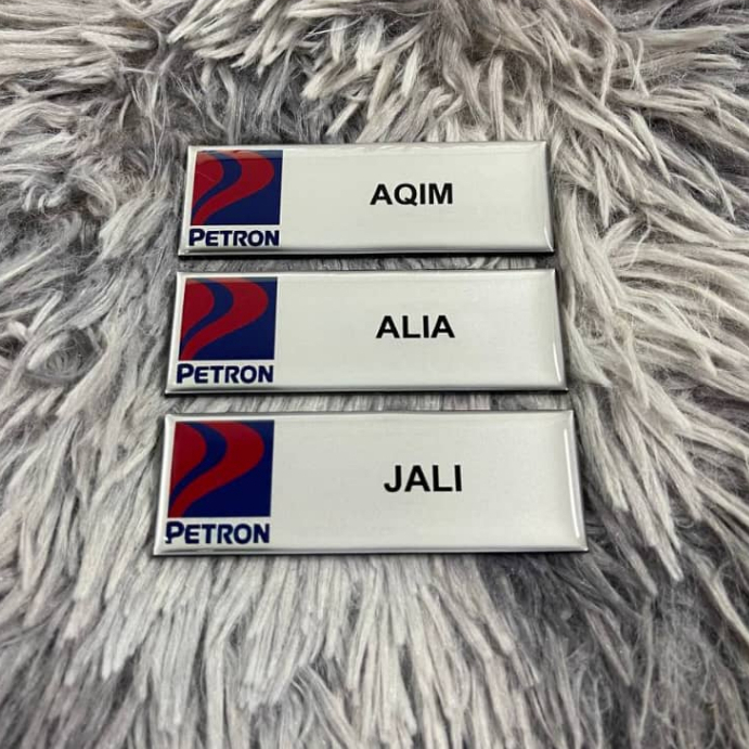 Name Tag Epoxy Acrylic Petron (75X25mm) | Shopee Malaysia