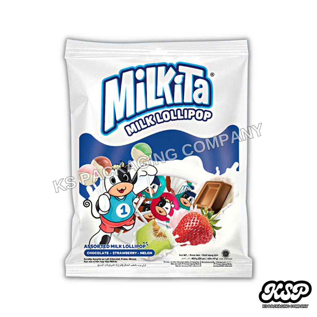 9g x 50 pcs Milkita Assorted Milk Lollipop Chocolate/Strawberry/Melon ...