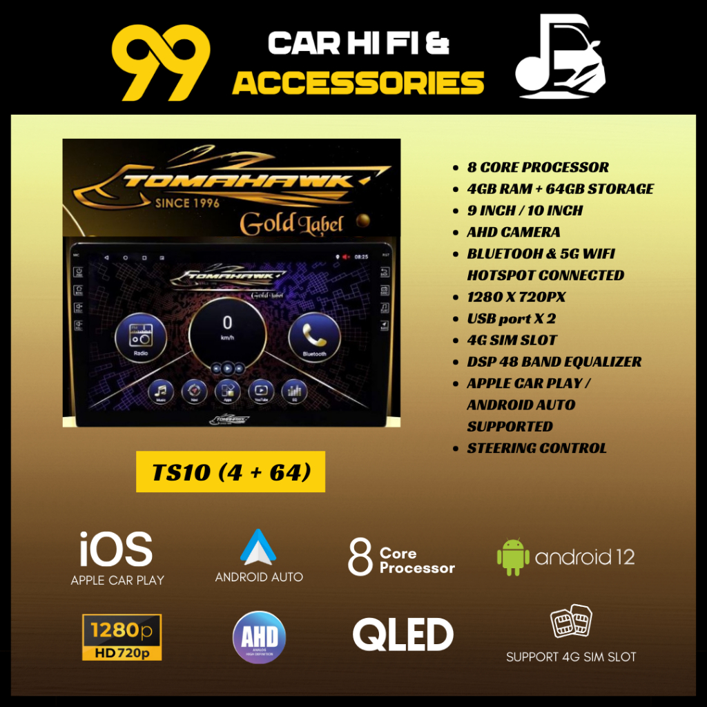 TOMAHAWK TS10 ANDROID PLAYER (4+64) | Shopee Malaysia
