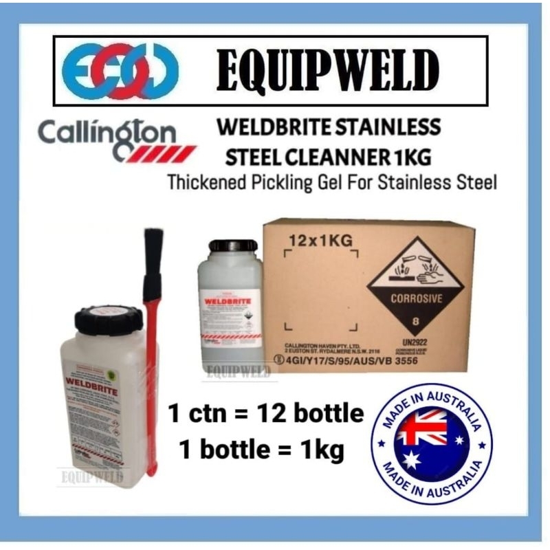 (1 CTN = 12 BOTTLE) CALLINGTON WELDBRITE THICKENED PICKLING GEL PASTE ...