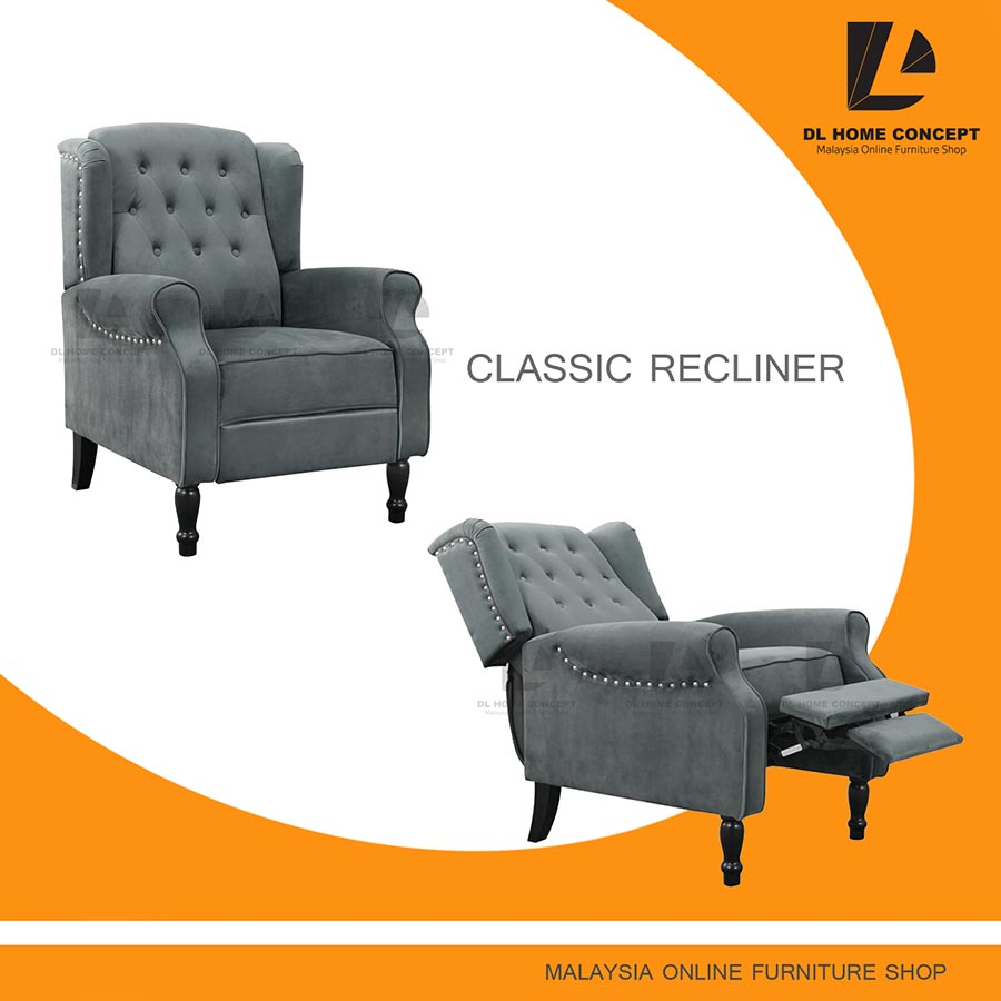 DL Home Concept 1 Seat Recliner Chester Field/Classic Recliner Sofa ...
