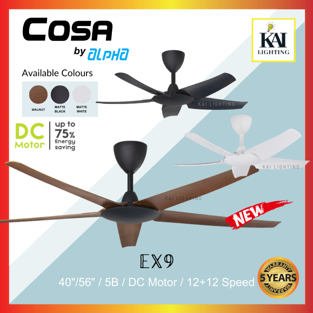 [NEW] ALPHA COSA EX9 5B 56" & 46" & 40'' DC Motor Ceiling Fan with 5 ...