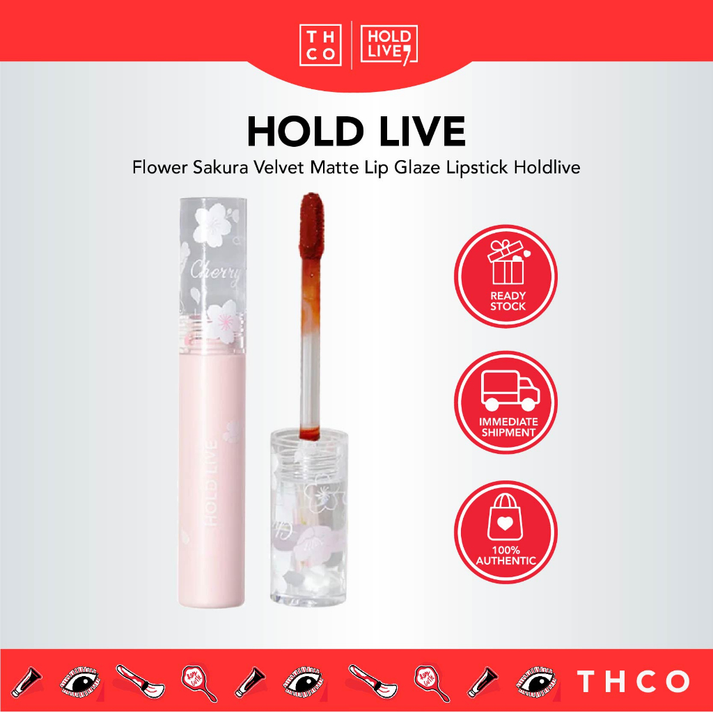 HOLD LIVE Flower Sakura Velvet Matte Lip Glaze Lipstick Holdlive ...